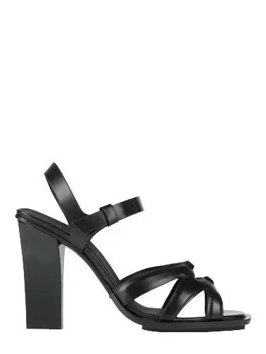 Max Mara Leather Sandals - Black