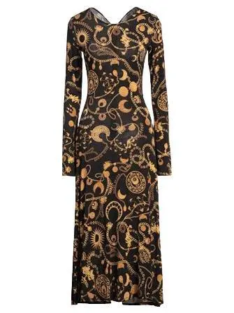 MARINE SERRE Midi Dress Viscose, Elastane - Black