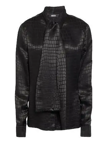 Versace Viscose And Silk Shirt - Black