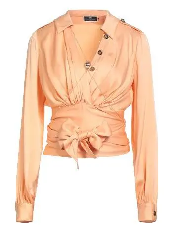 Elisabetta Franchi Wrap Top With Appliqués - Orange