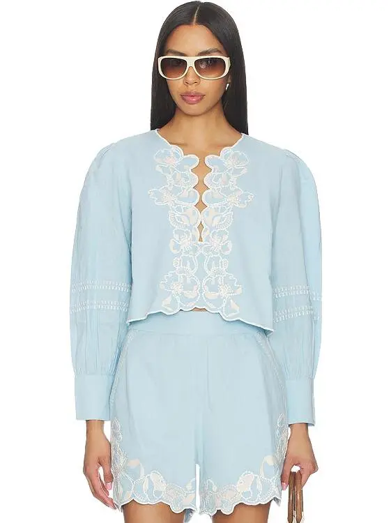 CLEOBELLA Manon Blouse - Glacier Lake