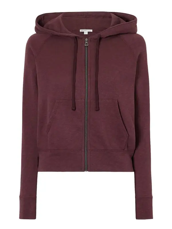 JAMES PERSE French Cotton-terry Hoodie - Burgundy