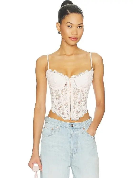 Majorelle Lorena Lace Bustier Top - Light Pink
