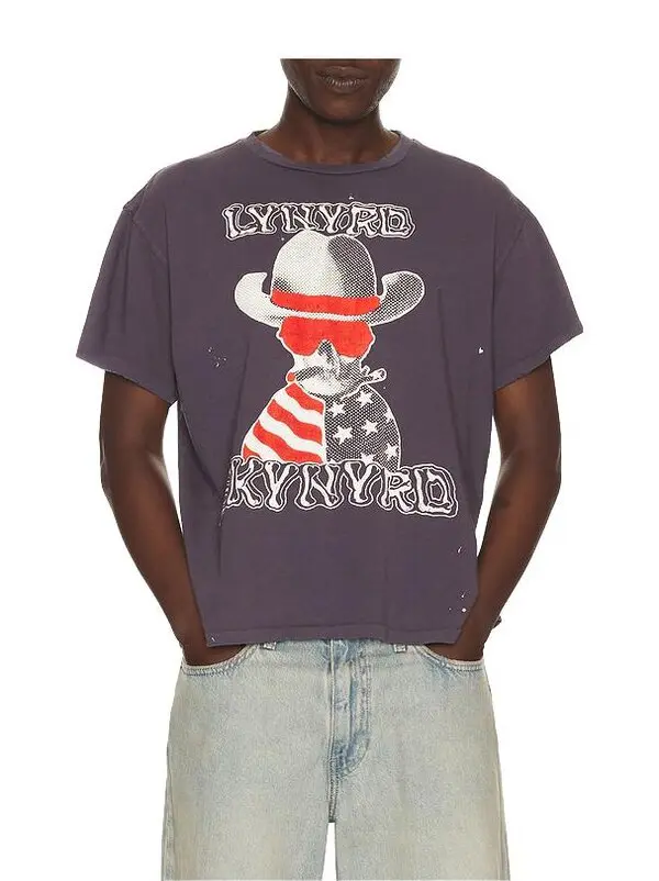 MadeWorn Lynyrd Skynyrd 90's Crew Tee In Blue - Navy