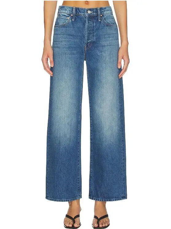MOTHER The Dodger Button Flood Jeans - Green Thumb
