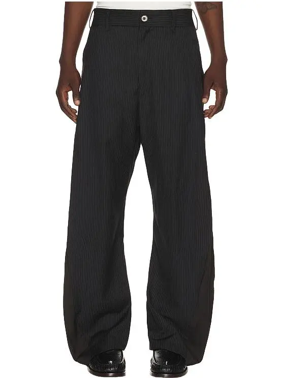 Andersson Bell Twisted Seam Wide Leg Trousers - Black