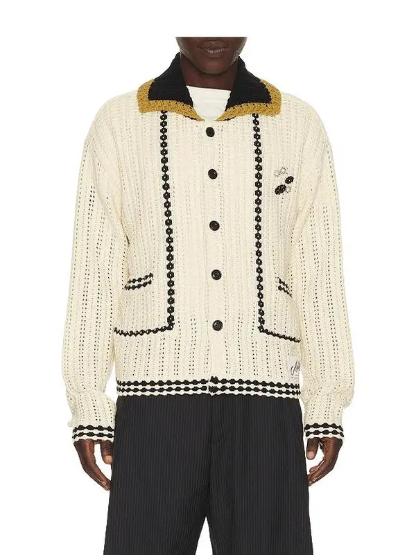 Andersson Bell Fantasia Collar Cardigan - Ecru