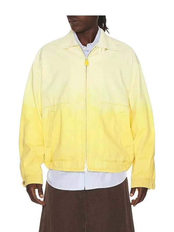 BEAMS Short Blouson Gradation Print - Yellow