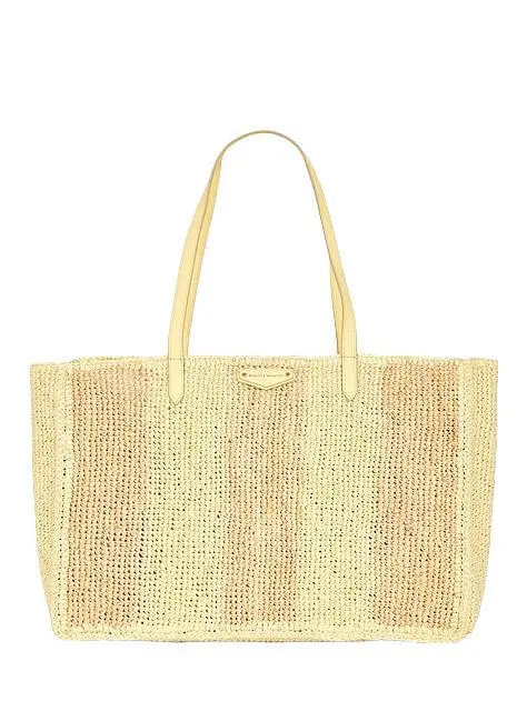 Rebecca Minkoff Large Raffia Tote - Natural Multi