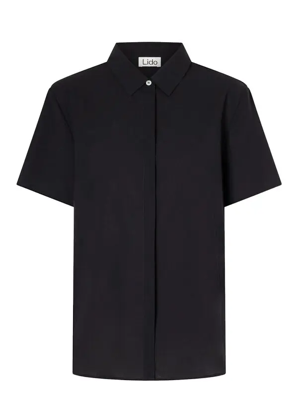 LIDO Cotton Shirt - Black
