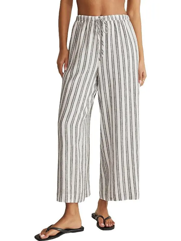 Z Supply Striped Linen Blend Pants - White
