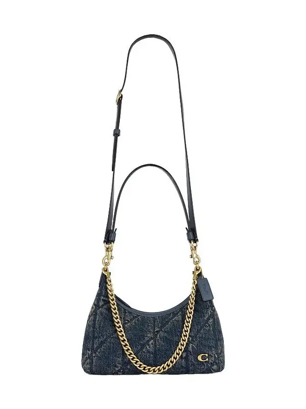 COACH Soft Quilted Denim Juliet 25 Shoulder Bag - Dark Indigo