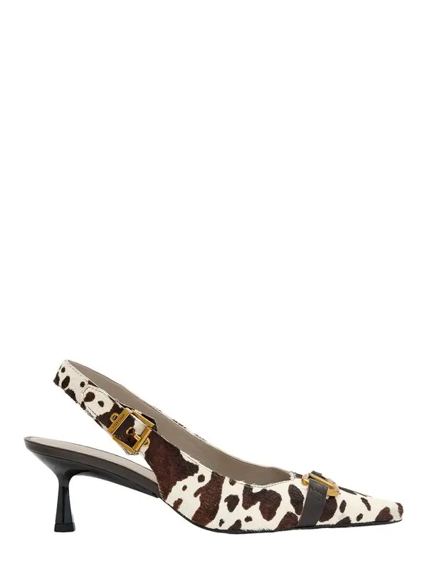 ALLSAINTS Hera Cowhide Slingback Pumps - Cow Print
