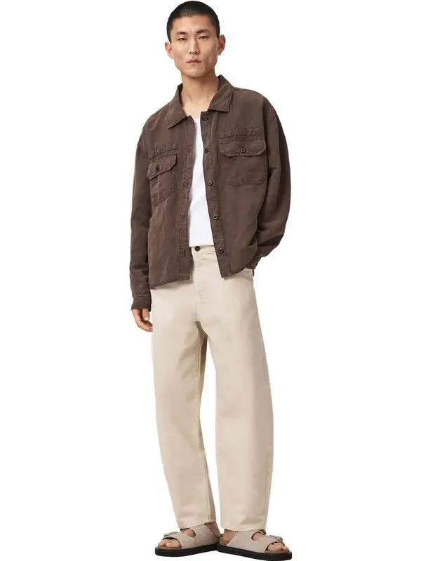 ALLSAINTS Orbit Barrel Leg Denim Jeans - Cream White