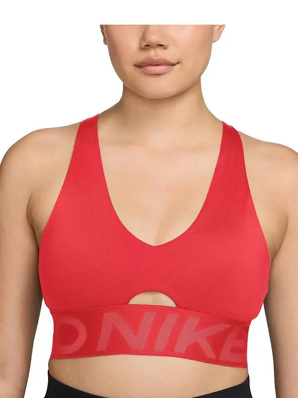 Nike Pro Sculpt Medium Support Padded Sports Bra - Lt Crimson/ember Glow/white