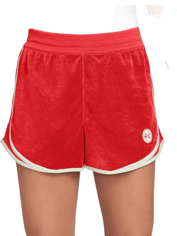 Nike Chill Terry Mid Rise Shorts - Lt Crimson/sail