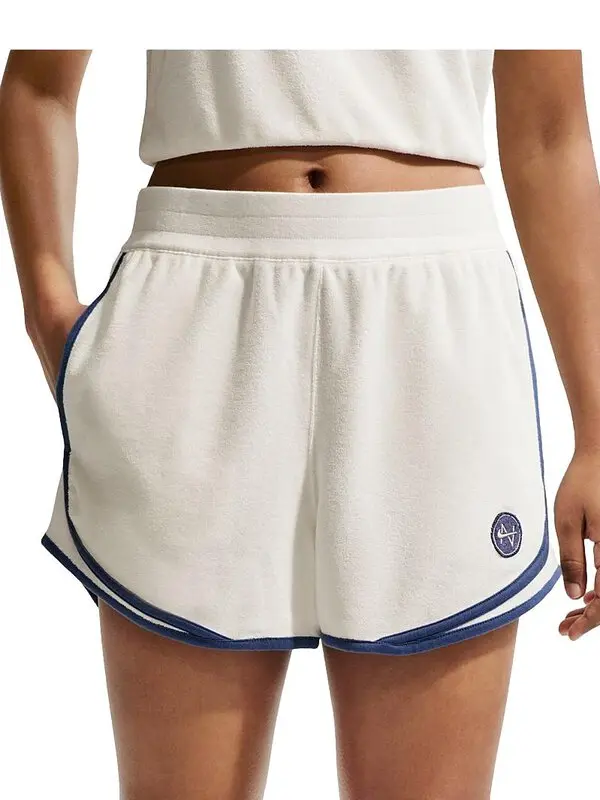 Nike Chill Terry Mid Rise Shorts - Sail/mystic Navy