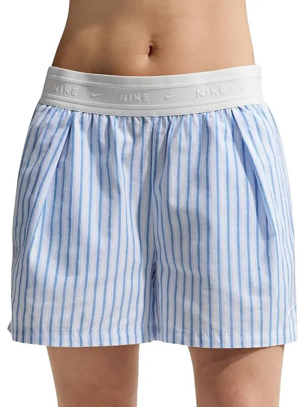Nike Poplin Stripe Shorts - Lt Photo Blue/hydrogen Blue/summit White
