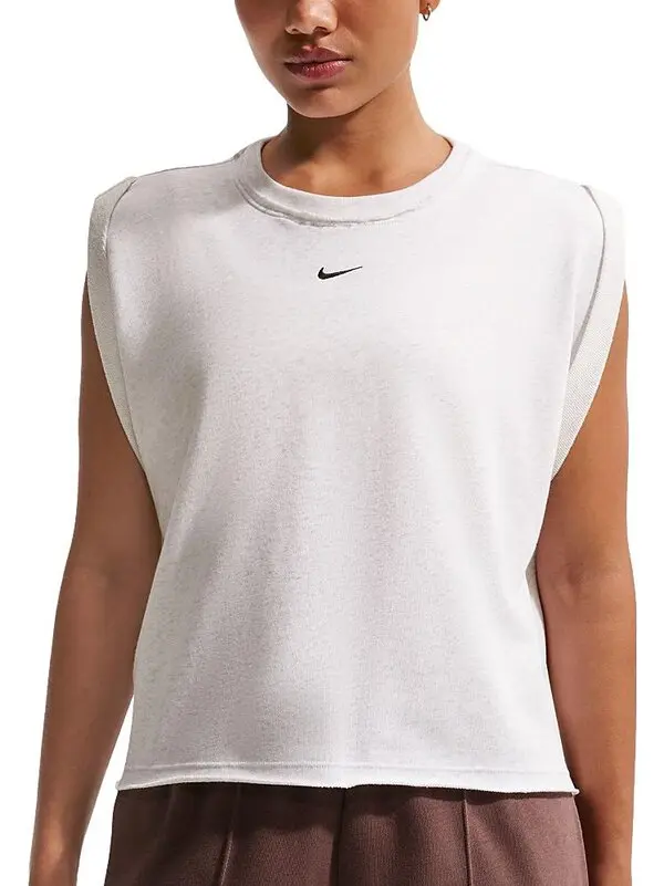 Nike Sportswear Chill Terry Oversized Tank Top - Birch Heather/black