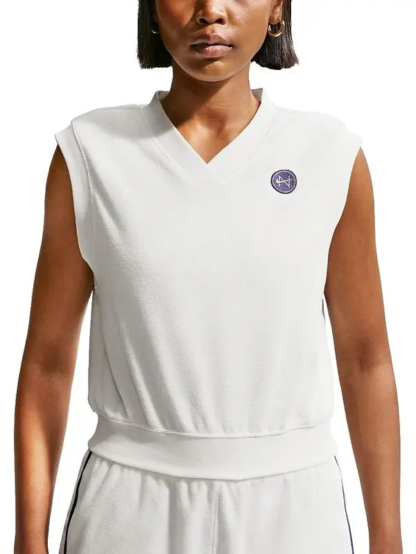 Nike Chill Terry V-neck Tank Top - Sail