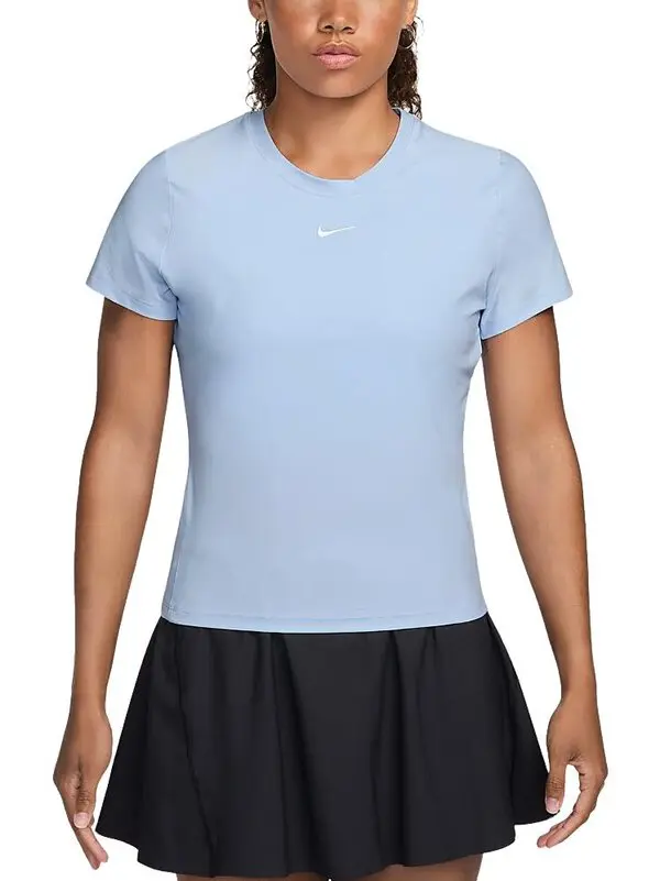 Nike Dri-fit Victory Short Sleeve Tennis Top - Hydrogen Blue/white