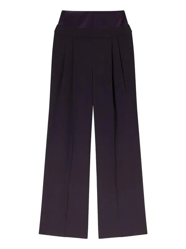 Galvan Strata Crepe Straight-leg Pants - Purple