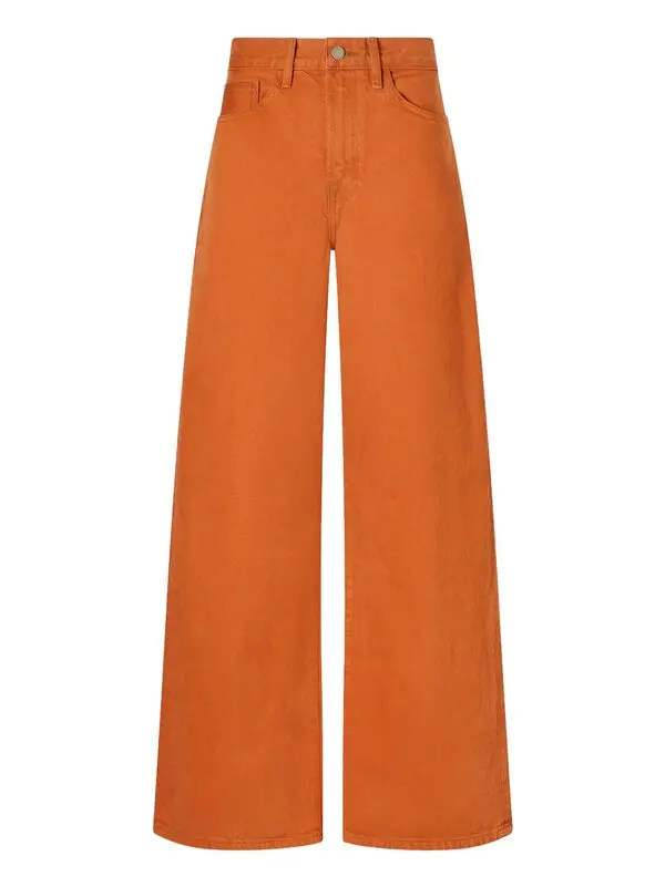 THE ELDER STATESMAN Evvie Recycled Cotton Wide-leg Jeans - Orange