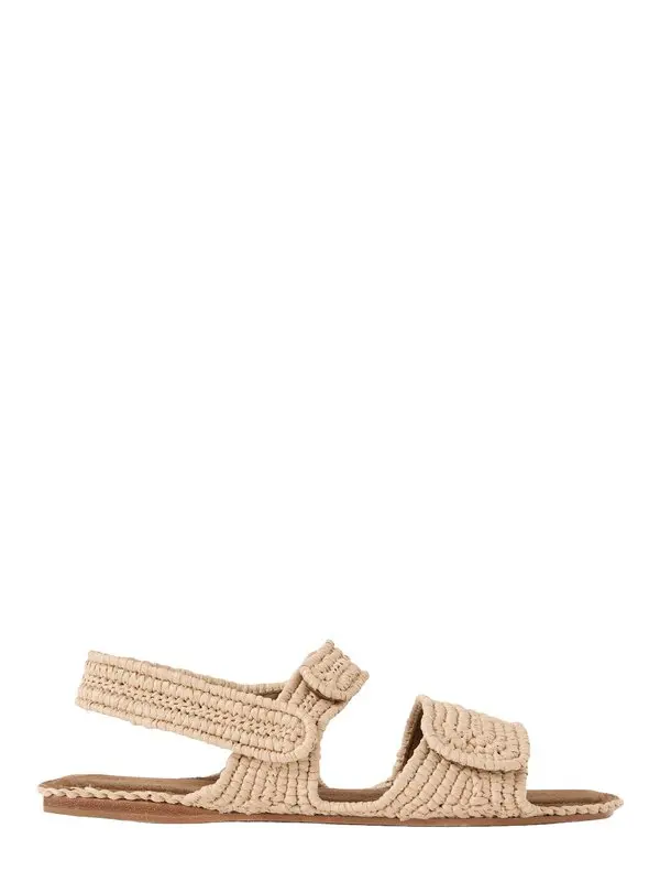 Khaite Boden Raffia Sandals - Neutrals