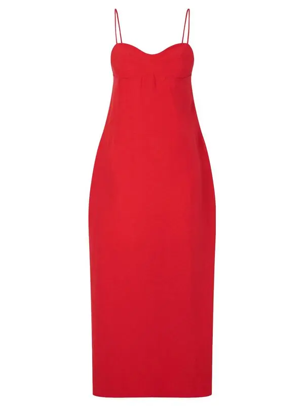 RÓHE Cotton Midi Dress - Red