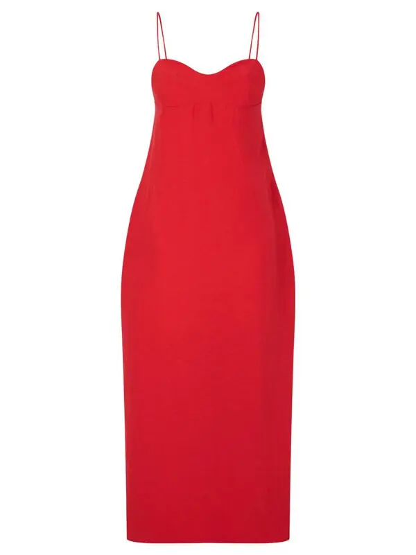 RÓHE Cotton Midi Dress - Red