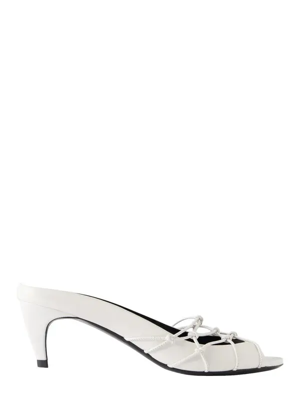 JUDE Knotty Leather Pumps - White