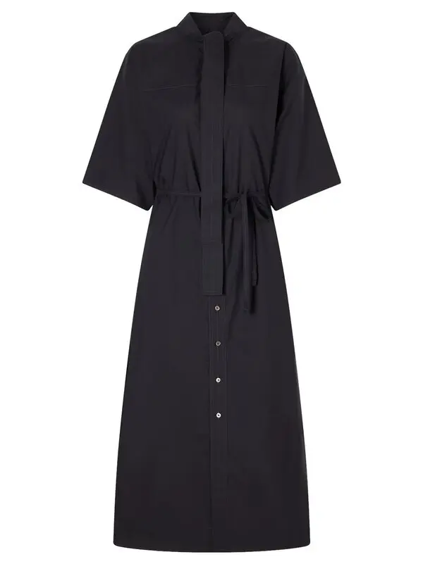 LEMAIRE Reversible Scarf-detailed Midi Dress - Black