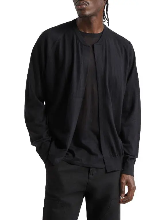 Frenckenberger Cashmere Bomber Cardigan - Black
