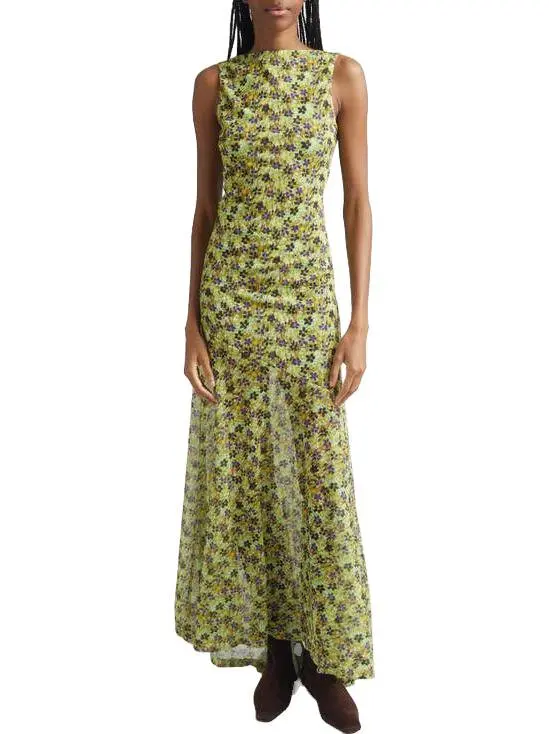 SIEDRES Fens Floral Maxi Dress - Green Multi