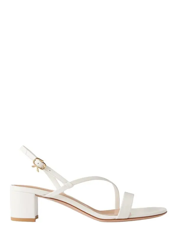 GIANVITO ROSSI Betsey 45 Leather Sandals - Neutrals