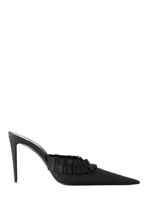 Saint Laurent Madeleine 95 Taffeta Pumps - Black