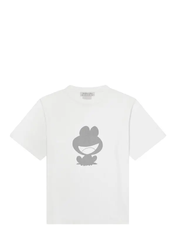 REMI RELIEF Frog Printed Cotton-jersey T-shirt - Neutrals