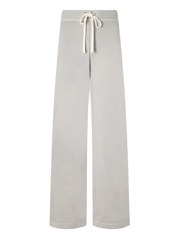 JAMES PERSE Cotton-terry Wide-leg Track Pants - Gray