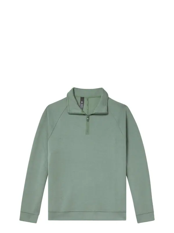 Lululemon Smooth Spacer Stretch Recycled-jersey Half-zip Sweatshirt - Green