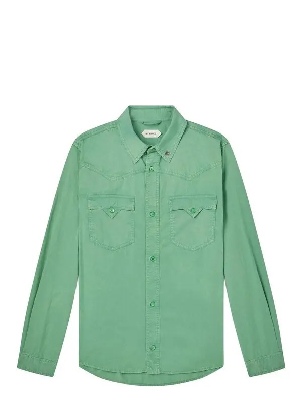 Versace Cotton-poplin Shirt - Green