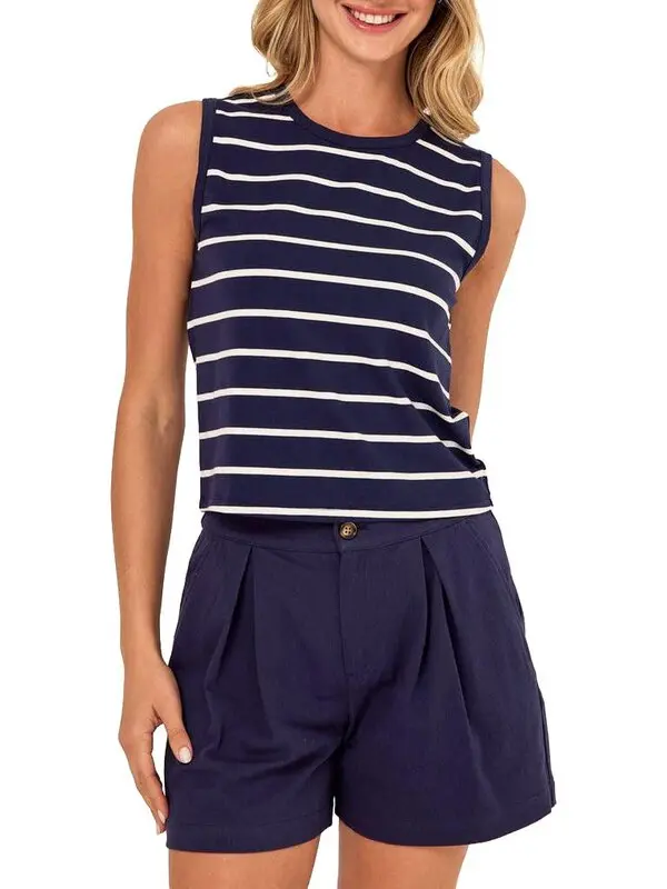THREADS 4 THOUGHT Emilia Stripe Tank - Stargazer/white