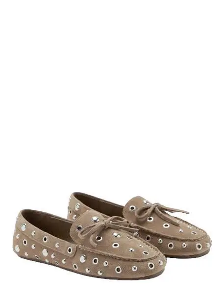 Mango Eyelet Loafer - Sand