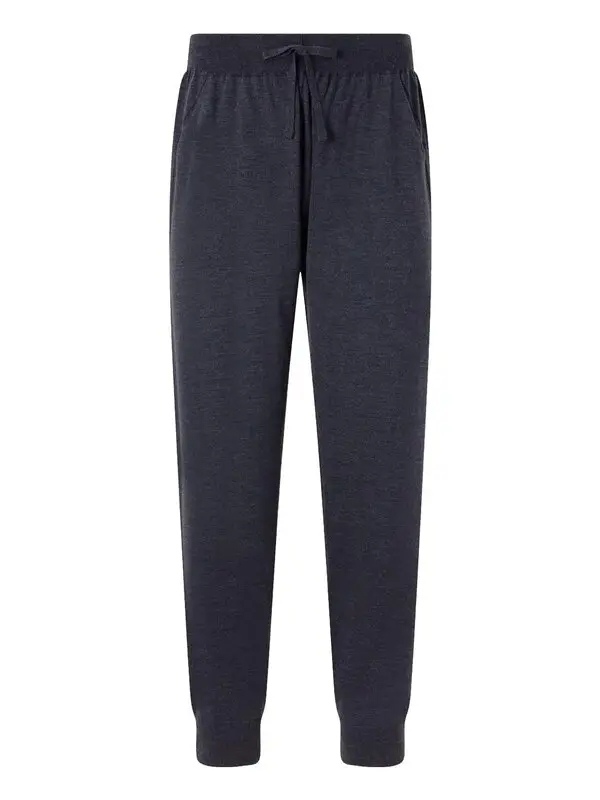 John Smedley Henning Tapered Merino Wool Sweatpants - Gray