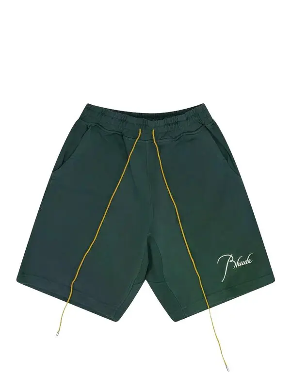 Rhude Script Logo Sweatshorts - Green