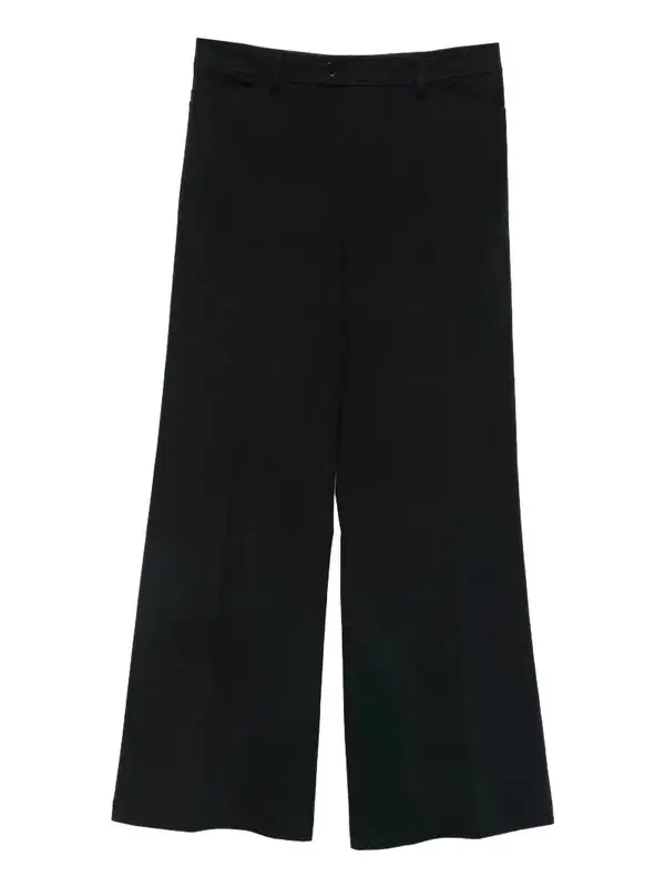 Closed Button-fastening Tailored Trousers - Black
