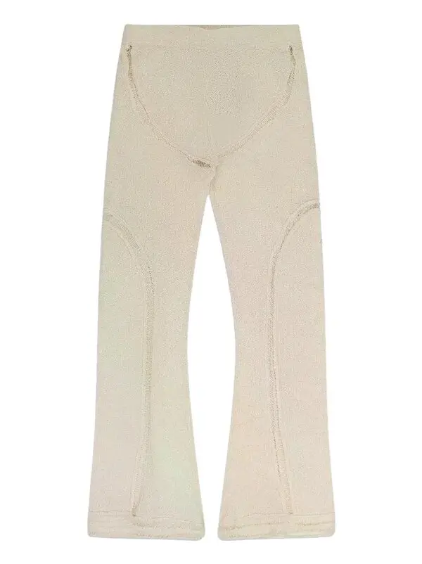 Rhude Flared Knitted Trousers - Neutrals