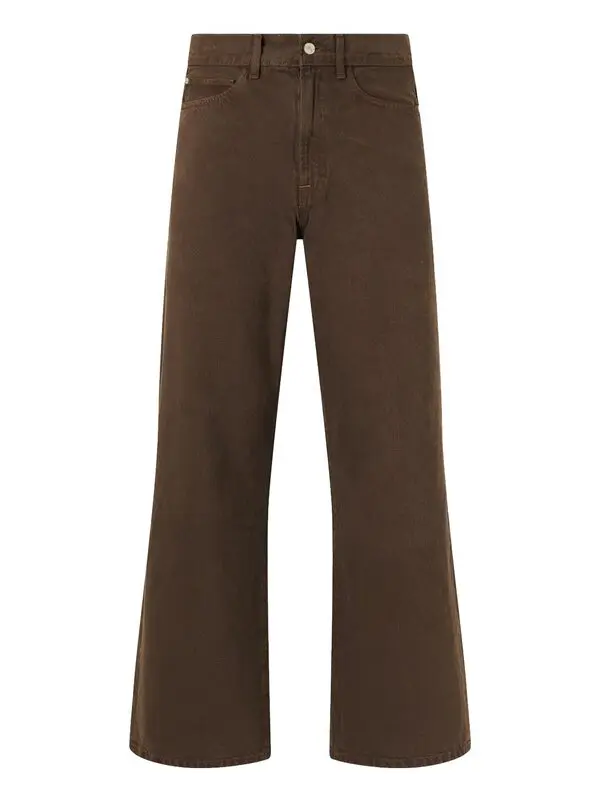 THE ELDER STATESMAN Wide-leg Organic Jeans - Brown
