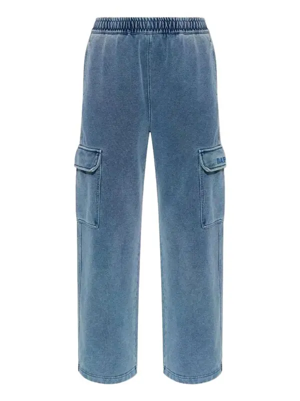 A BATHING APE Logo-embroidered Cargo Pants - Blue