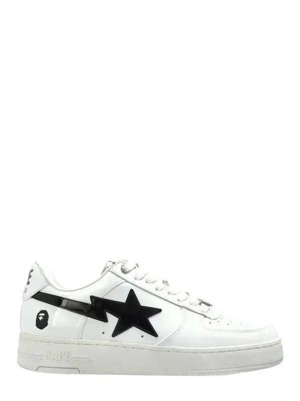 A BATHING APE Sta Leather Sneakers - White