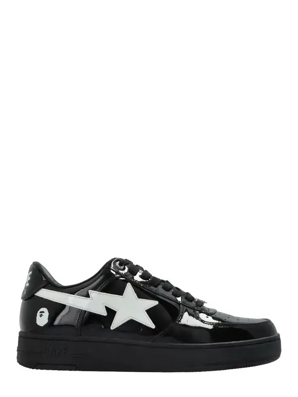 A BATHING APE 1 M2 Leather Sneakers - Black